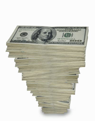 Towering stack of cash. stock photo. Image of investment - 905140