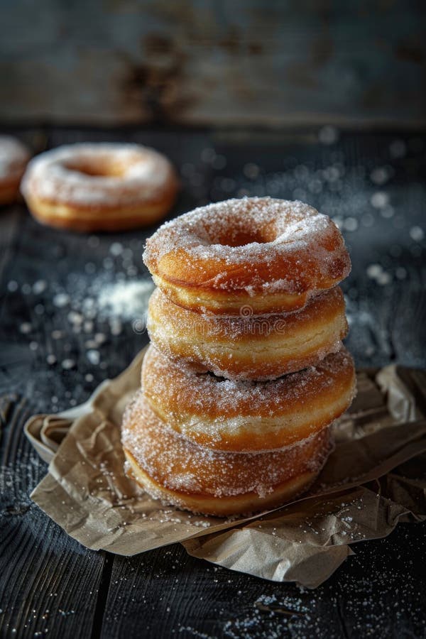 Towering Stack Glazed Donuts Stock Photos - Free & Royalty-Free Stock ...