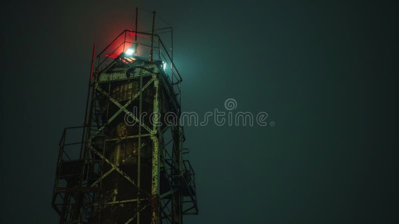The Towering Structure Illuminated at Night a Beacon of Progress and ...