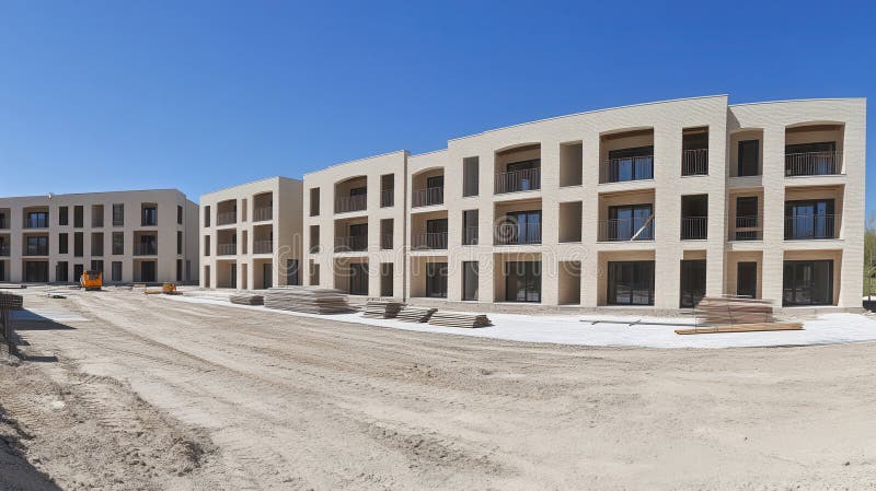 A Towering Structure Rises from the Ground, Framed by Scaffolding, As ...