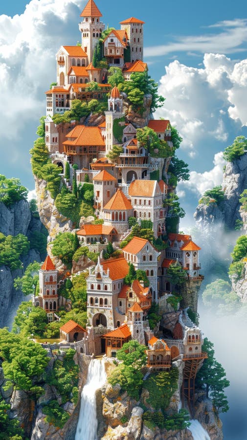 Whimsical Tower of Chaotic Fantasy Architecture Emerges from Lush ...