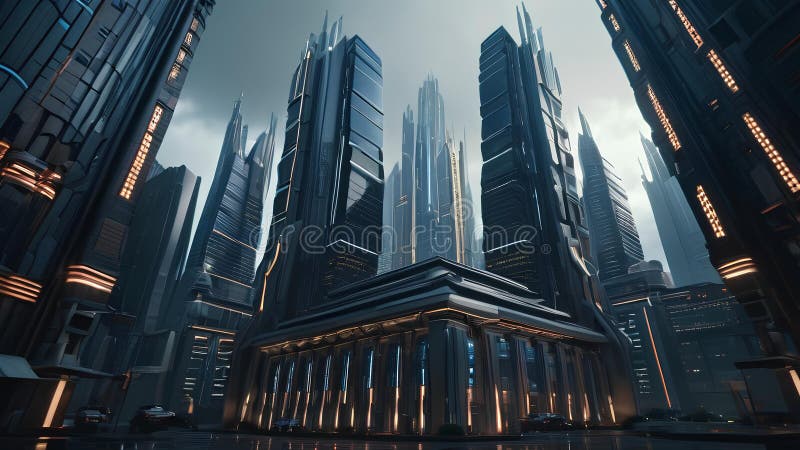 A Towering Tech Company Headquarters Featuring Modern Architecture ...