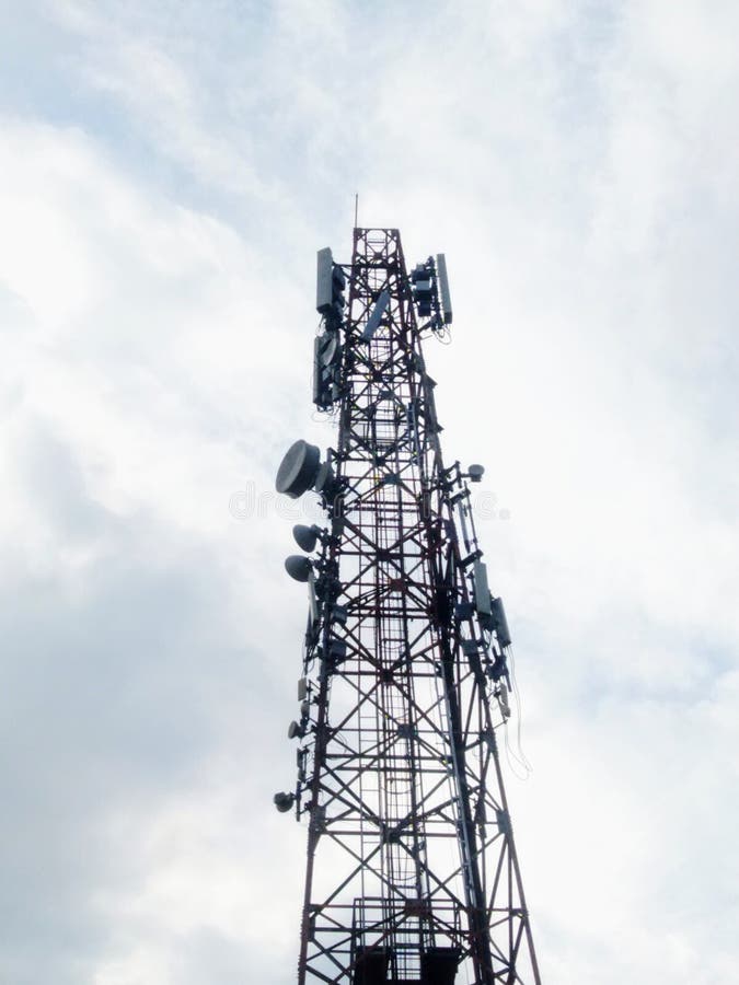 Towering Towers Over the Clouds Stock Photo - Image of line, lighting ...