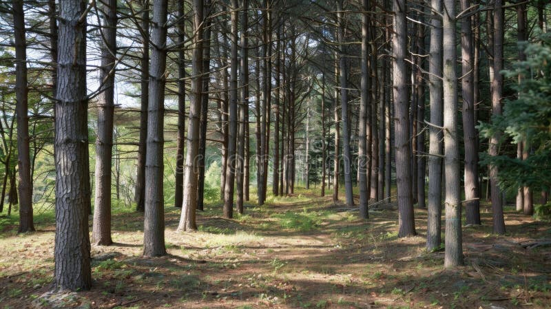 Towering Trees with Straight Branches Perfect for Lumber Production ...