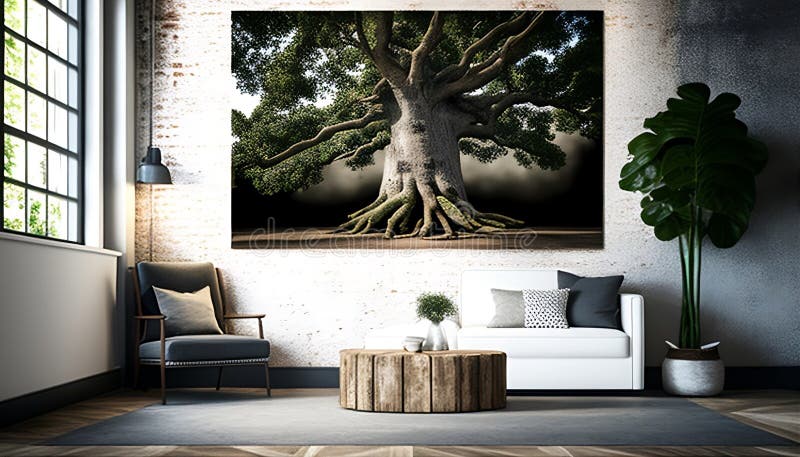 Towering Trunk: a Majestic Tree with Straight and Strong Branches, Made ...