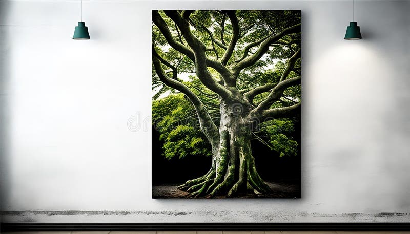 Towering Trunk: a Majestic Tree with Straight and Strong Branches, Made ...