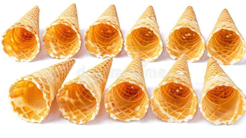 Towering Waffle Cone Delight Stock Image - Image of sweet, sugary ...