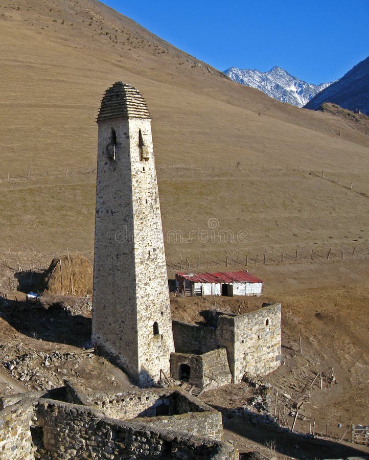 Towers of Ingushetia. Ancient Architecture and Ruins Stock Image ...