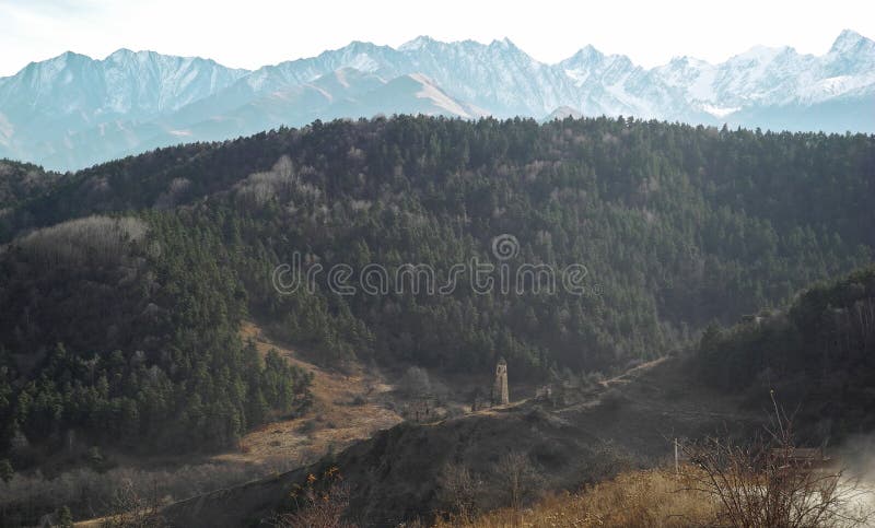Towers of Ingushetia. Ancient Architecture and Ruins Stock Image ...