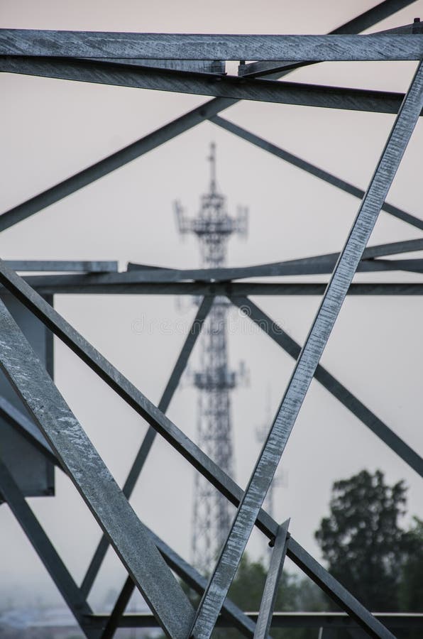 The Towers of Mobile Communication Stock Image - Image of towers ...