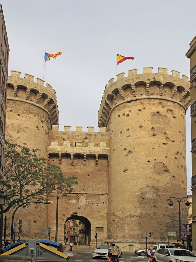 Towers of Quart in Spanish City Valencia Editorial Photography - Image ... Towers of Quart in Spanish City Valencia Editorial Photography - Image ...