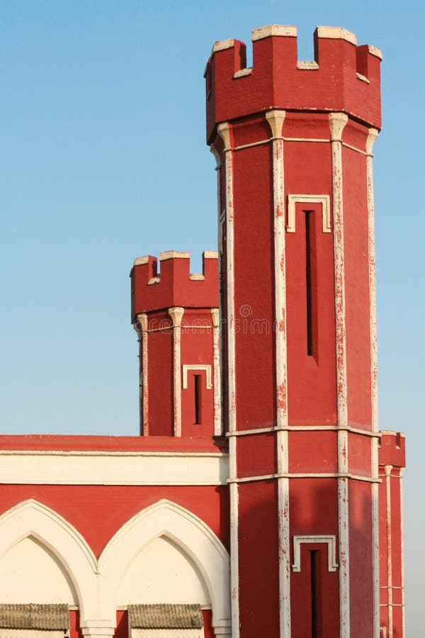 Towers of the Railway Station Building in Old Delhi. Stock Image ...