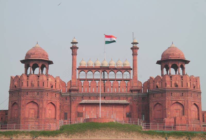 Towers of Red Fort in Delhi Stock Image - Image of delhi, facade: 57322715