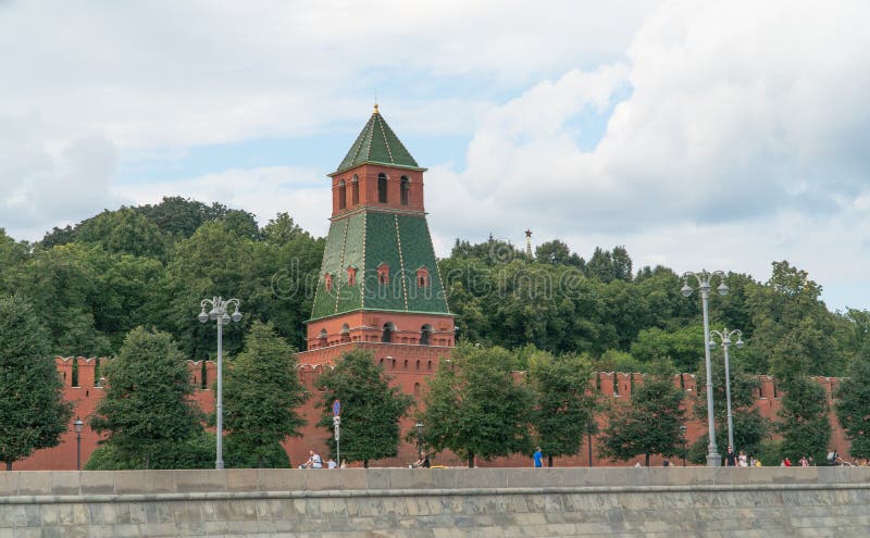 Towers of the Russian Kremlin Stock Image - Image of capital, brick ...