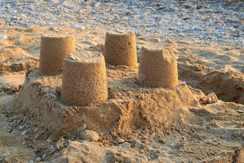 Towers from the sand stock photo. Image of background - 34233150