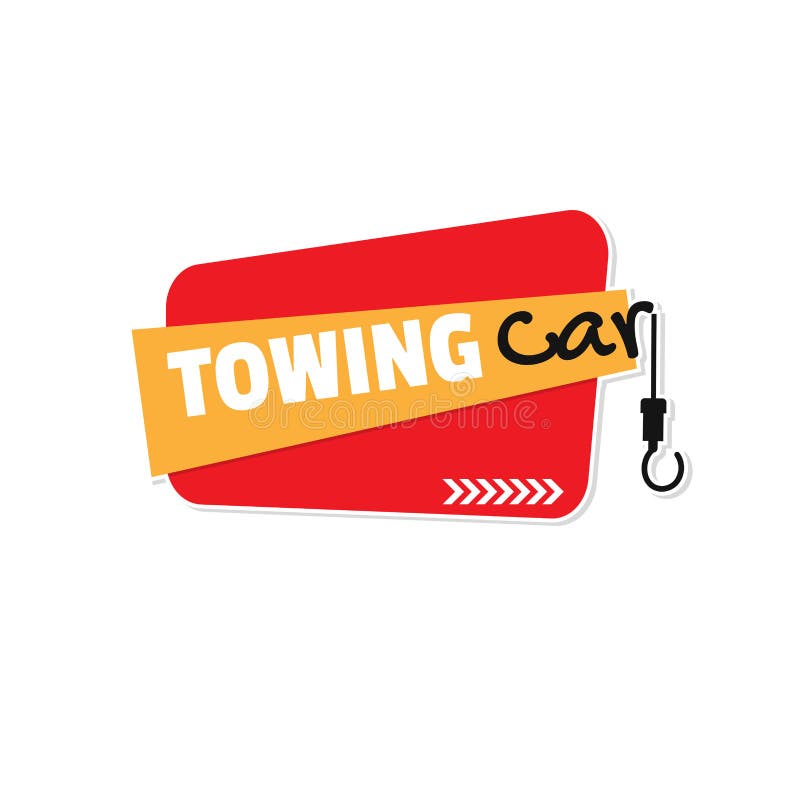 Towing Car Service Flat Background Vector Design. Stock Vector ...