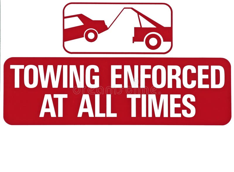 Towing Enforced stock image. Image of enforced, sign, cars - 168627