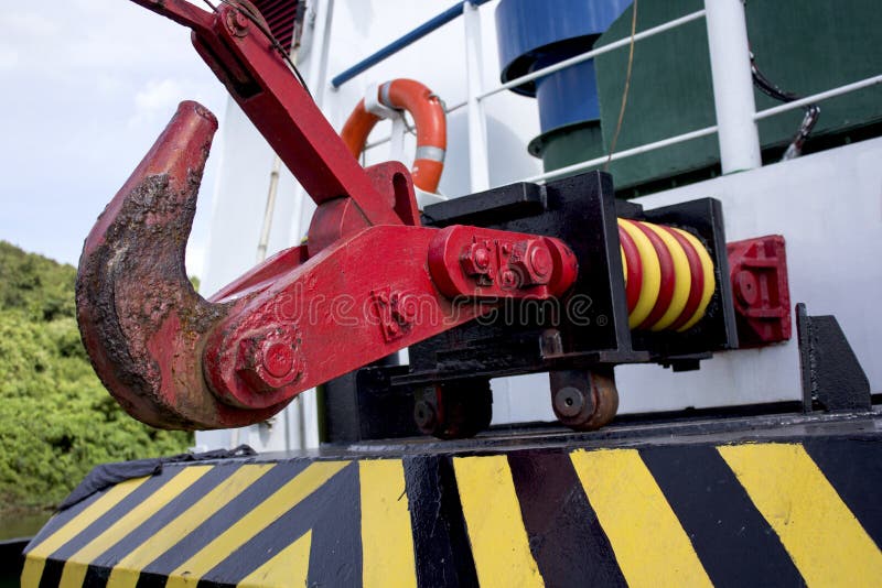 Towing hook stock image. Image of iron, boat, rope, tool - 75956875