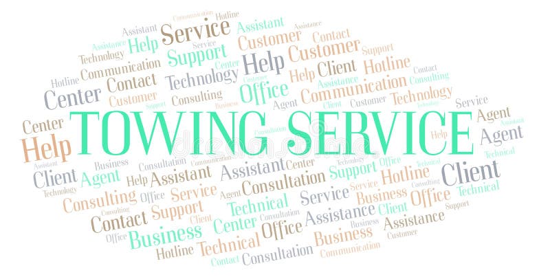 Towing Service word cloud. stock illustration. Illustration of concept ...