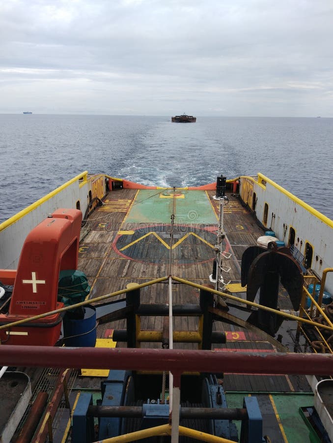 Towing vessel on the sea stock photo. Image of towing - 308653012