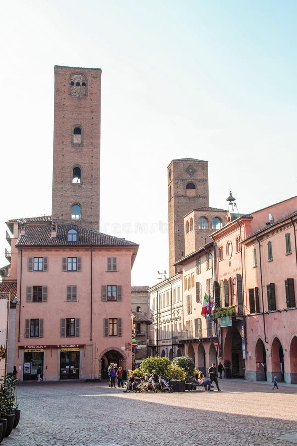 The Town of Alba and Its Towers Editorial Image - Image of langhe ...