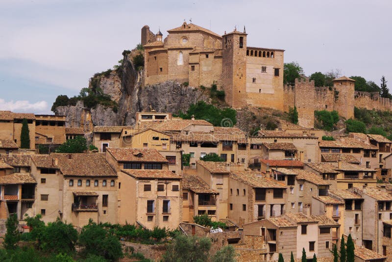 Town of alquezar stock image. Image of panorami, monastery - 238141795