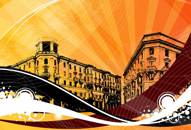 Town background stock vector. Illustration of dark, cityscape - 5256153