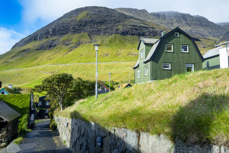 Town of Bour stock image. Image of nordic, faroe, landscape - 376756723