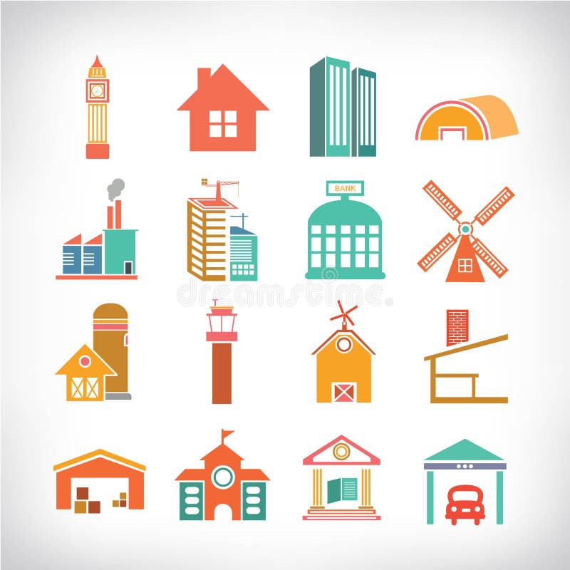 Travel and landmarks icons stock vector. Illustration of travel - 30038763