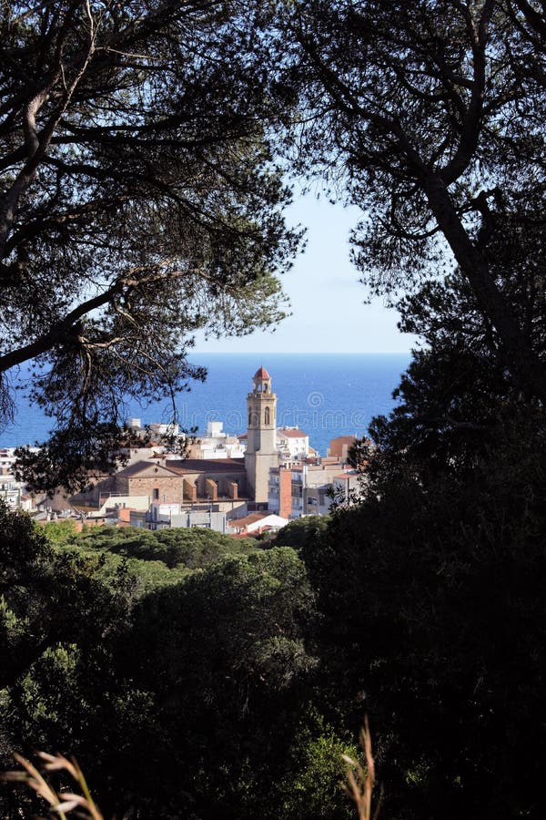 Town stock photo. Image of landscape, recreation, calella - 99068438