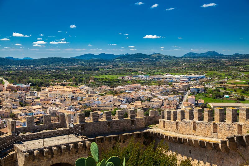 Town Capdepera in the North of Mallorca Stock Photo - Image of valley ...