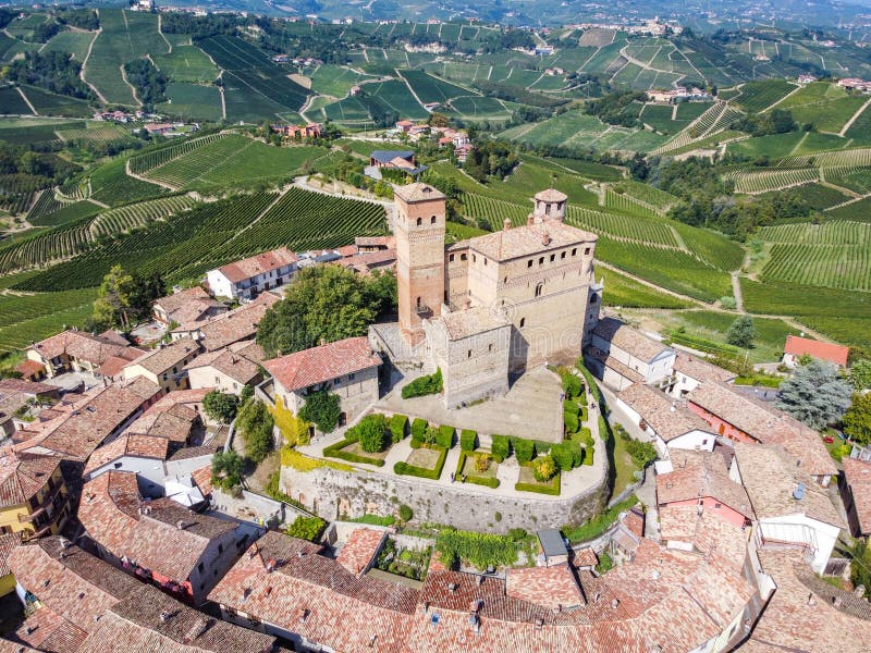 Aerial View of Serralunga Alba Editorial Photography - Image of cuneo ...