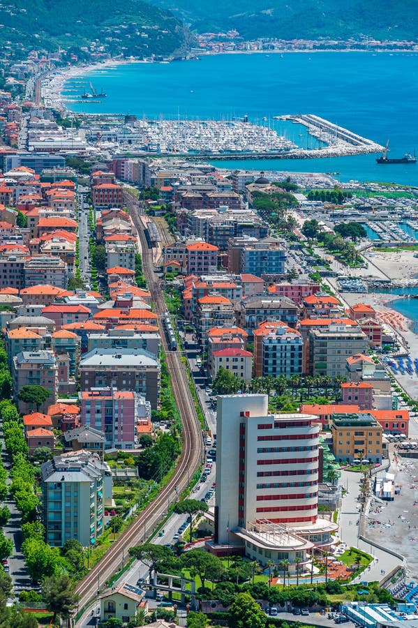 Cityscape of Chiavari stock image. Image of place, european - 239591453