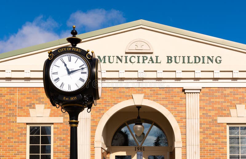 Town Clock stock image. Image of peru, municipal, landmark - 173377603