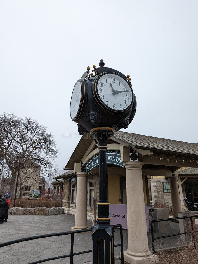 Town Clock Station Four Face Editorial Stock Photo - Image of iron ...