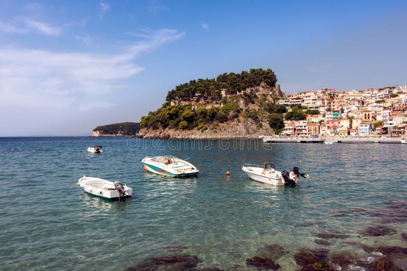 Town on the Coast of Greece at the Seaside Editorial Stock Image ...