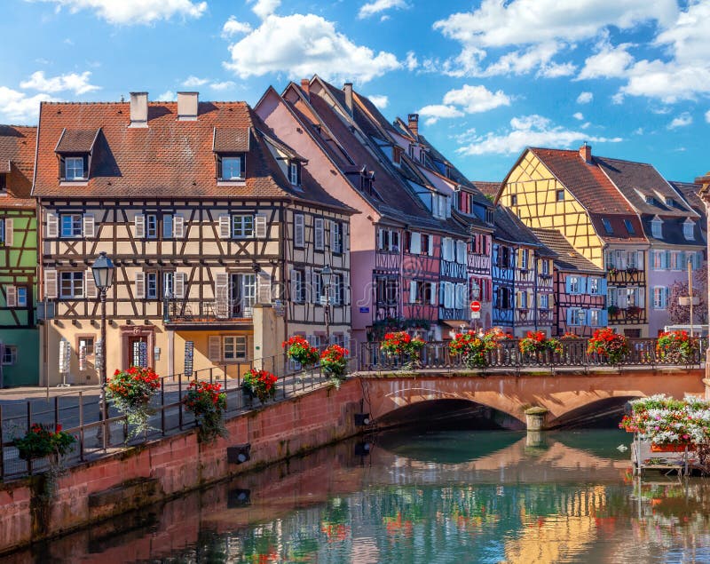 Town of Colmar editorial stock image. Image of bridge - 267141284