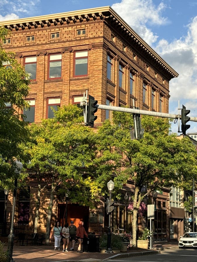 Town of Corning in New York State Stock Photo - Image of heritage ...