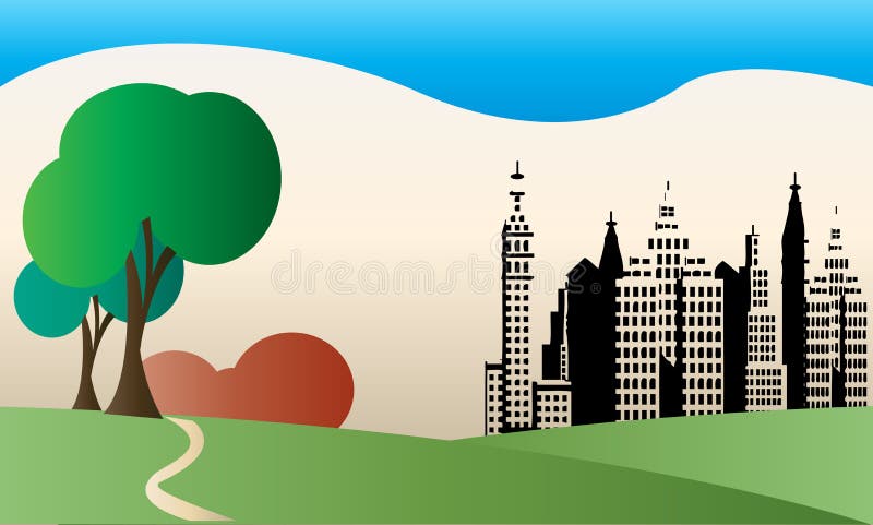 Town And Country Background Stock Vector - Illustration of vintage ...