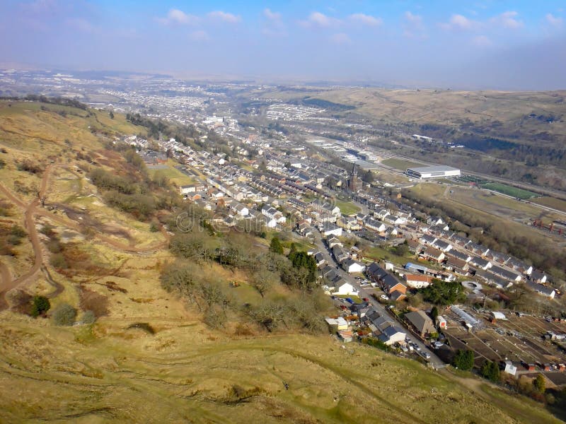Ebbw Vale, Wales stock photo. Image of meadows, road - 140806364