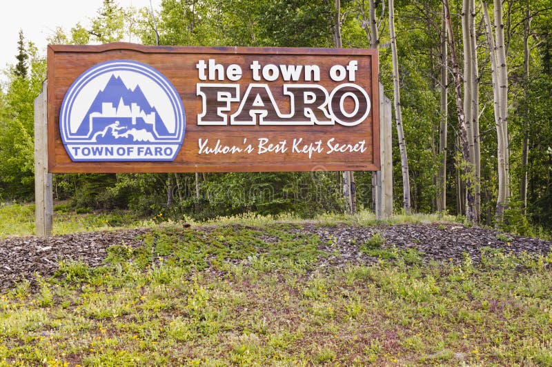 Town of Faro sign editorial stock photo. Image of tourism - 97770363