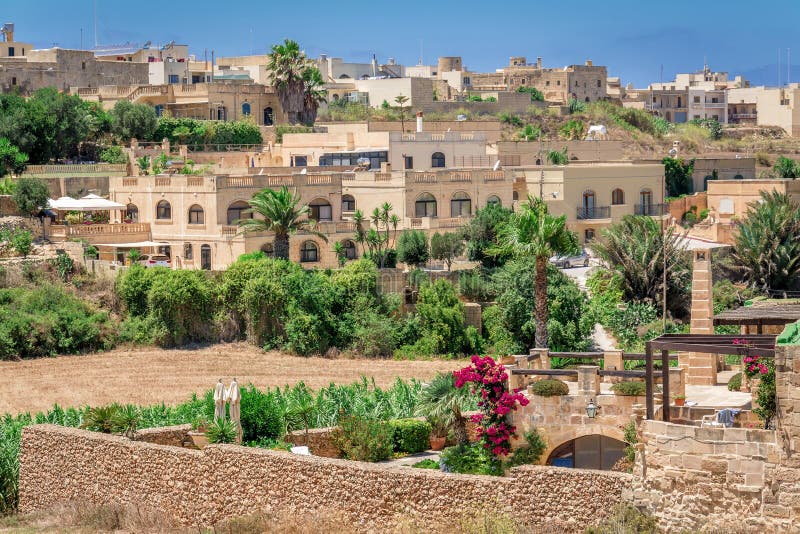 Town of Gharb in Malta stock photo. Image of architecture - 74096730