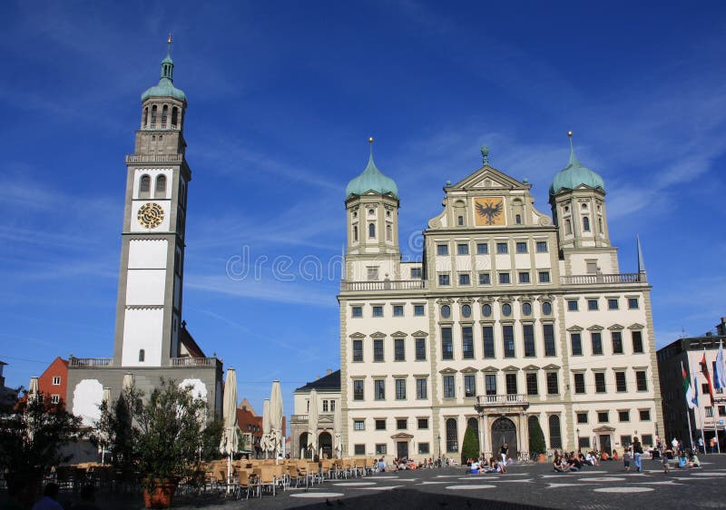 Town Hall of Augsburg stock photo. Image of centre, buildings - 15848122