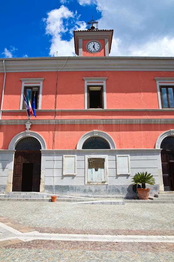 Town Hall Building. Brienza. Basilicata. Italy. Stock Image - Image of ...