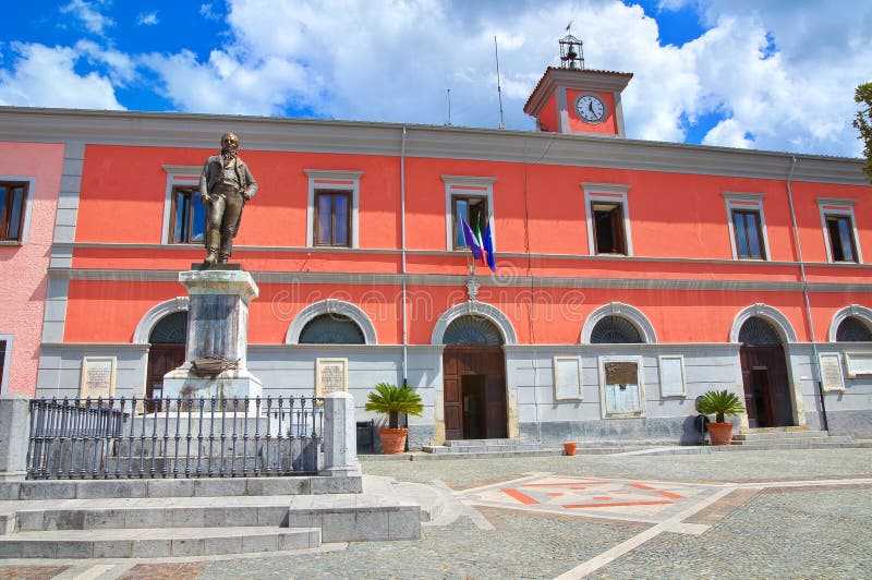 Town Hall Building. Brienza. Italy. Stock Photo - Image of basilicata ...