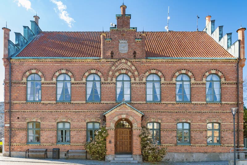 Simrishamn Town Hall stock image. Image of sightseeing - 107456379