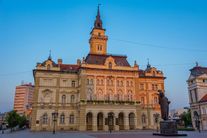 Town Hall in the Center of Serbian Town Novi Sad Stock Image - Image of ...