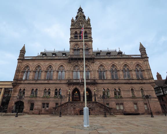 Town Hall in Chester stock image. Image of united, cheshire - 370450503