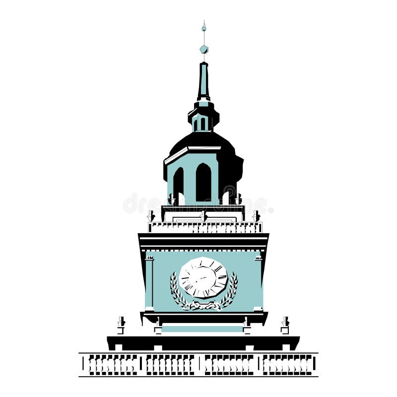 Town hall clock stock vector. Illustration of clipart - 322099201