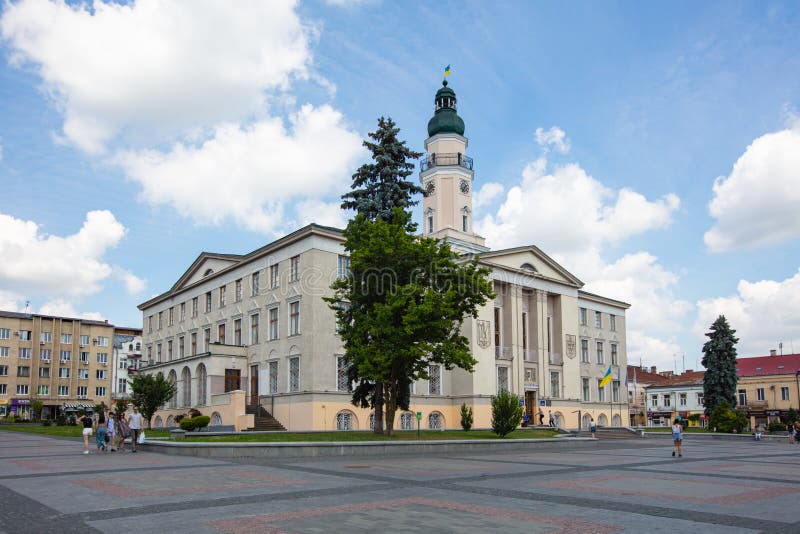 Town Hall in Drohobych, Ukraine Editorial Image - Image of ...